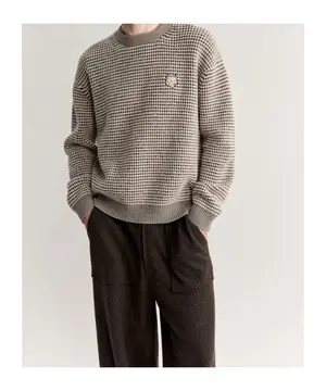 Maison Kitsuné Fox-head Waffle-knit Sweater