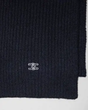 Celine Ribbed Cashmere Scarf