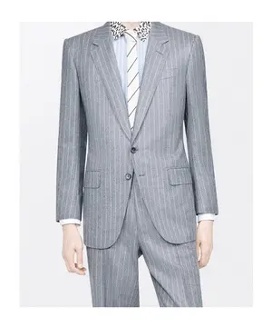 TOM FORD Pinstripe Twill Flannel Colbert Jacket