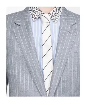 TOM FORD Pinstripe Twill Flannel Colbert Jacket