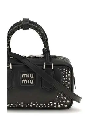 Miu Miu Arcadie Studded Leather Handbag