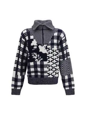 Loewe Wool Zip Sweater - Blue