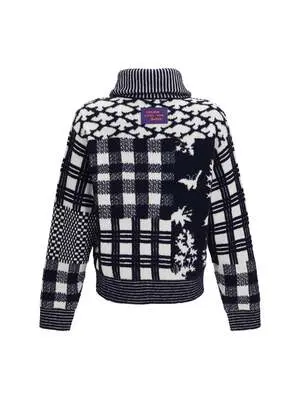 Loewe Wool Zip Sweater - Blue