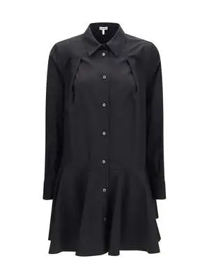 Loewe Cotton Shirt Dress - Black