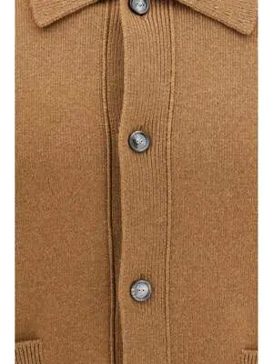 AMI Paris Wool Shirt Collar Cardigan