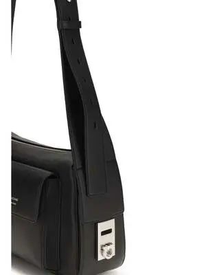 FERRAGAMO Hug Buckle Utility Shoulder Bag - Black