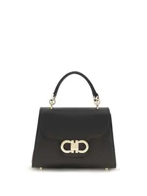FERRAGAMO Gancini Mini Handbag - Black