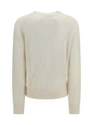 Kiton V Neck Sweater - White