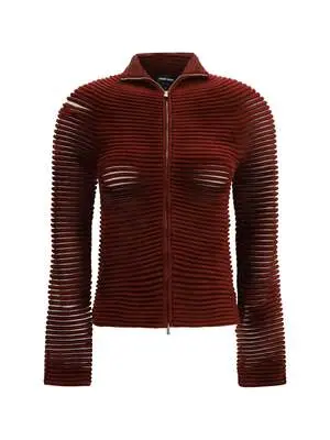 Giorgio Armani Openwork Viscose-blend Cardigan - Multicolor