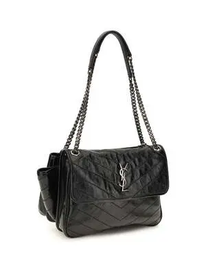 Saint Laurent Niki Tripouch Shoulder Bag - Black
