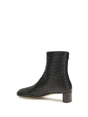 Bottega Veneta Cherry Intrecciato Ankle Boots