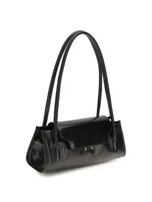 Marni Trunkette Leather Shoulder Bag - Black