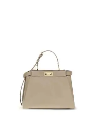 Fendi Fendi Women My Peekaboo Small Shoulder Bag Cream