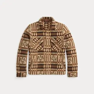 Ralph Lauren Block-print Jacquard Overshirt - Tan/brown/multi