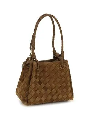 Bottega Veneta Parachute Small Suede Handbag - Brown