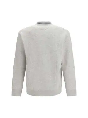Brunello Cucinelli Double Cashmere Cardigan With Zip And Logo