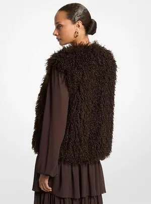 Michael Kors Faux Shearling Vest In Size By
