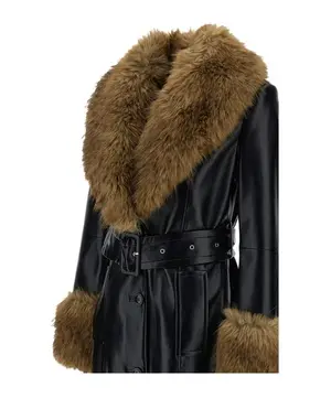 STAND STUDIO Star Belted Trimmed Coat