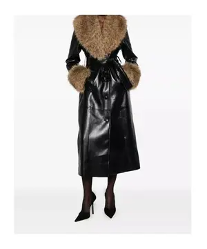 STAND STUDIO Star Belted Trimmed Coat