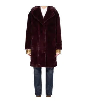 STAND STUDIO Camille Faux Fur Teddy Coat