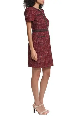 Karl Lagerfeld Paris Tweed Sheath Minidress