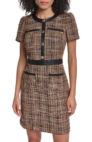 Karl Lagerfeld Paris Tweed Sheath Dress