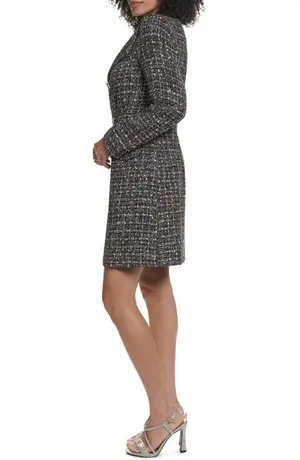Karl Lagerfeld Paris Tweed Mini Coatdress