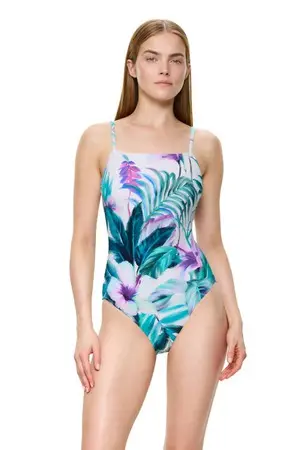 GOTTEX Paradise Beauty Scoop Neck One Piece Swimsuit - Multicolor