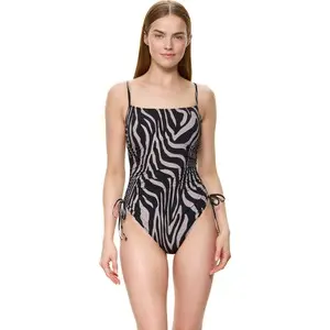 GOTTEX Tanzania C-cup Square Neck One Piece Swimsuit Brown-multi