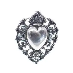 GEM KINGDOM Sacred Heart Ring - Silver