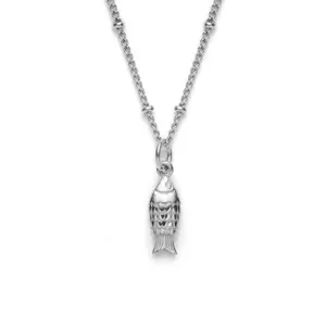 WITH LOVE DARLING Fish Necklace - Silver