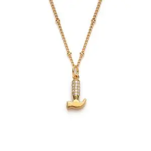 WITH LOVE DARLING Hammer Necklace Diamond - Gold