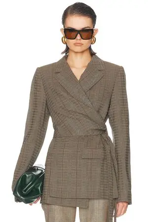 Dries Van Noten Beline Jacket In Grey - Cement