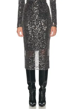 Isabel Marant Étoile Nejany Skirt In Metallic - Silver