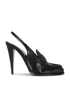 Saint Laurent Magnum Wisty Pump Slingback In Black - Nero