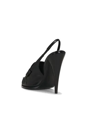Saint Laurent Magnum Wisty Pump Slingback In Black