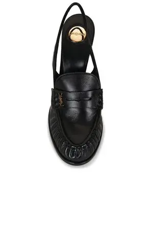 Saint Laurent Magnum Wisty Pump Slingback In Black