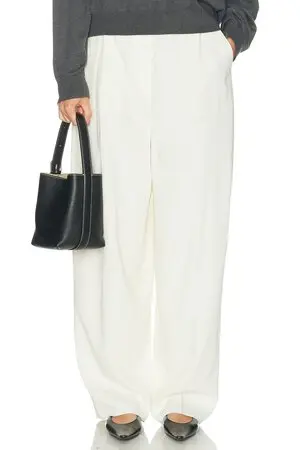 TOTEME High-waist Trouser In Cream - Ecru