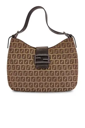 Fendi Zucchino Shoulder Bag - Brown