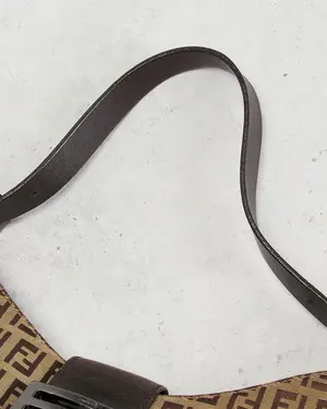 FWRD RENEW Fendi Zucchino Shoulder Bag - Brown