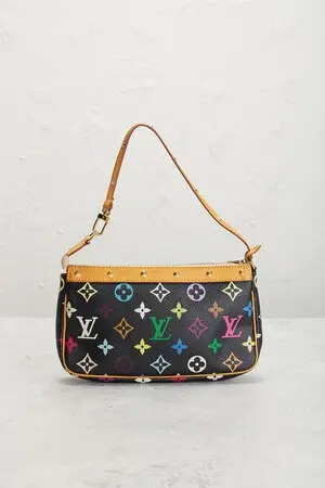 LOUIS VUITTON Monogram Pochette Accessoires Shoulder Bag In Black