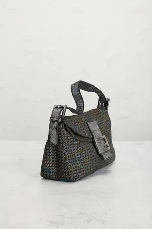 Fendi Micro Zucchino Baguette Shoulder Bag