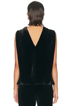 Simkhai Velvet Scarlette Cape Top