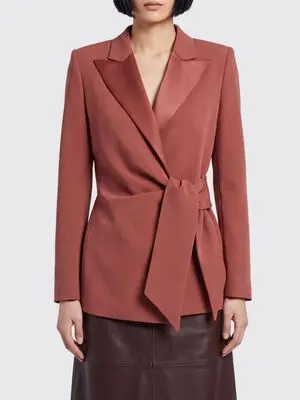 Max Mara Cropped Cady Wrap Jacket With Peak Lapels And Belt