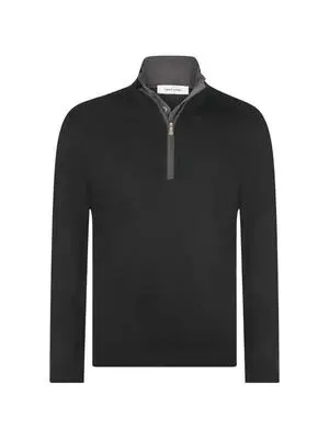 GRAN SASSO Layered-collar Zip-fastening Sweater - Black