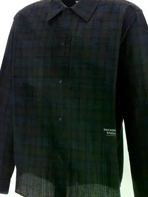 PAS NORMAL STUDIOS Off-race Check-print Logo-print Shirt
