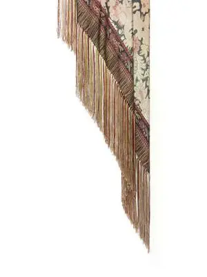 PIERRE-LOUIS MASCIA Fringe-trim Floral-print Scarf