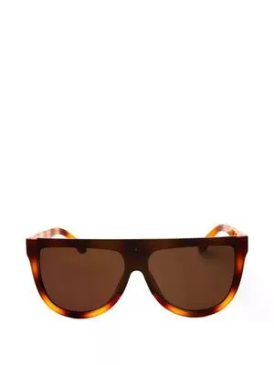 PRIVE REVAUX The Coco/s Geometric-frame Sunglasses - Brown