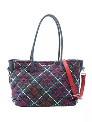 Miu Miu 2010-2026 Denim Tote Bag - Blue