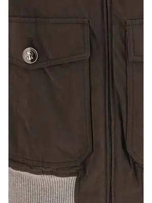 Brunello Cucinelli Waxed Techno Cotton Bomber With Thermore® Padding